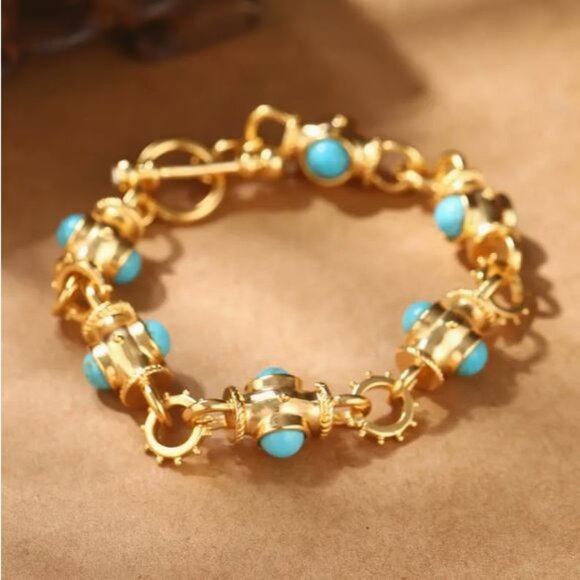 Anthropologie | Jewelry | New Terra French Regency Matte Gold And ...